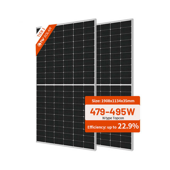 Tier 1 tw แผงโซลาร์เซลล์แบบ bifacial 700W 705W 710W 715W 720W ชนิด toppon สำหรับใช้ในเชิงพาณิชย์ ...