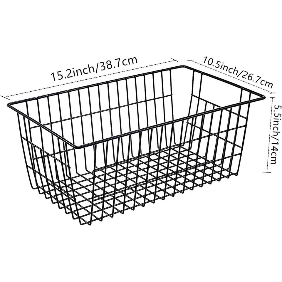 Steel Freezer Sorting Basket Wire Mesh Refrigerator Organizer Food ...
