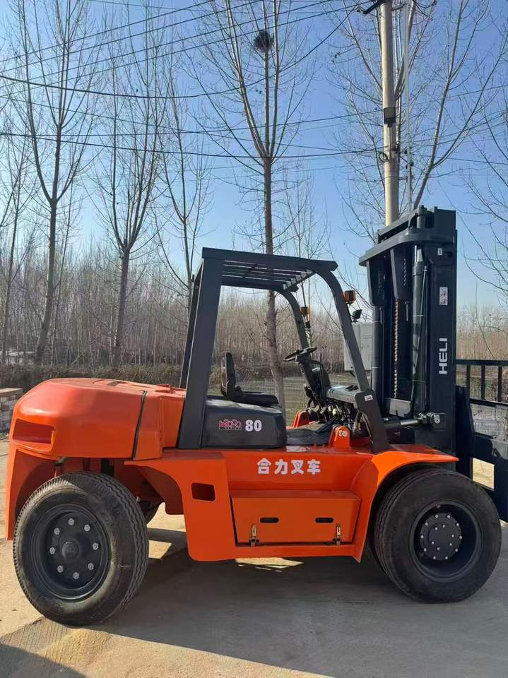 Heli TCM Forklift Container Mast 8 Ton Diesel Engine Used Forklift with ...