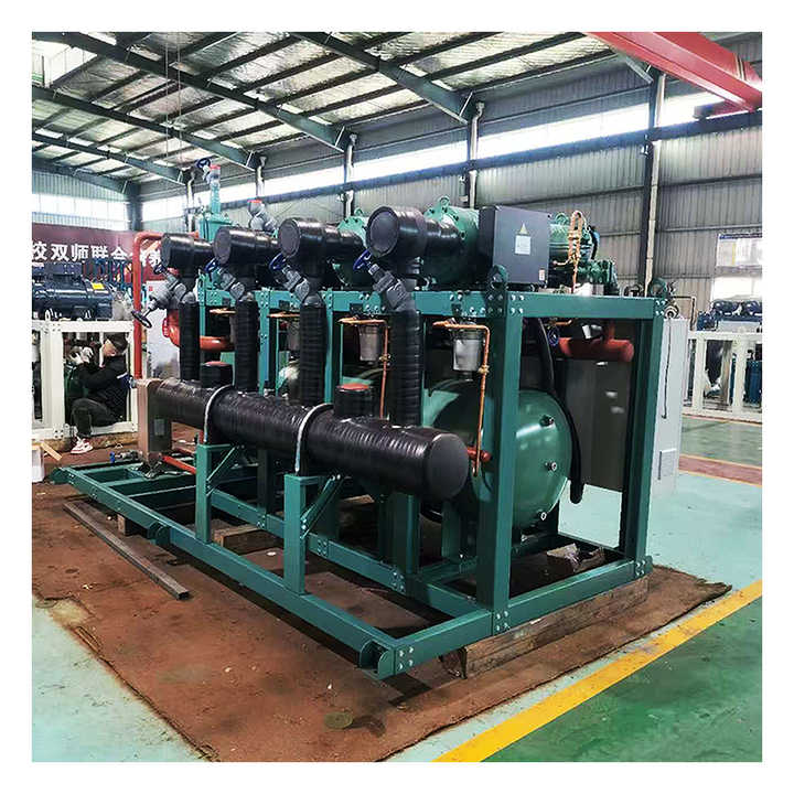 Open Type Compressor Controlled Low Temperature Screw Parallel Unit ...