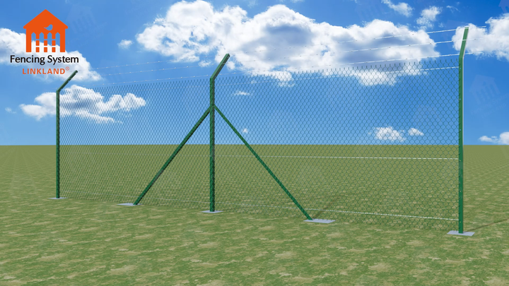 Galvanized Cyclone Woven Fencing Easily Diamond Mesh Cyclone Fence Pvc Coated Chain Link Fence ...