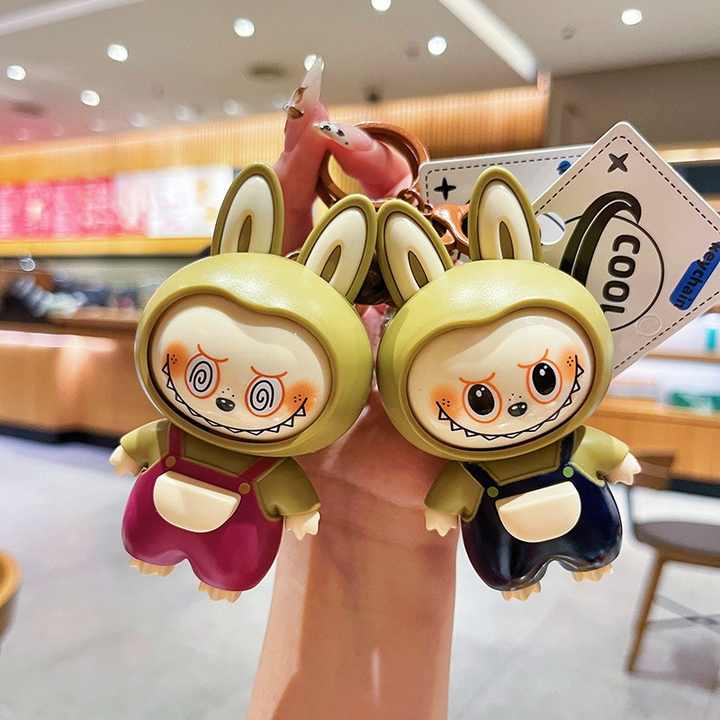 Labubu Cute Style Changeable Face Cartoon Keychain Ornament Soft ...
