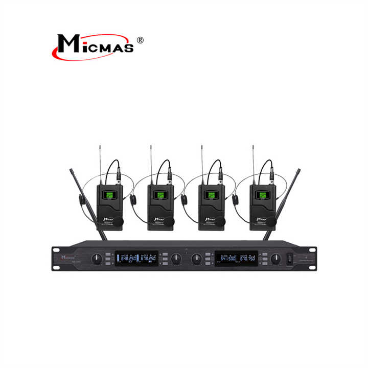 Factory 4 Channel Wireless Microphone System High Quality for Widely ...