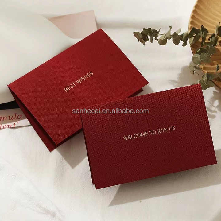 Luxury Custom Logo Red Business Invitation Gift Greeting Cards Jewelry ...