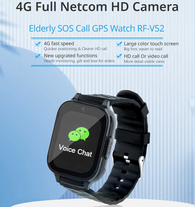 Old Prople Elderly SmartWatch 4G LTE GPS SOS Emergency Fall Detection Medication Reminder IP67 ...