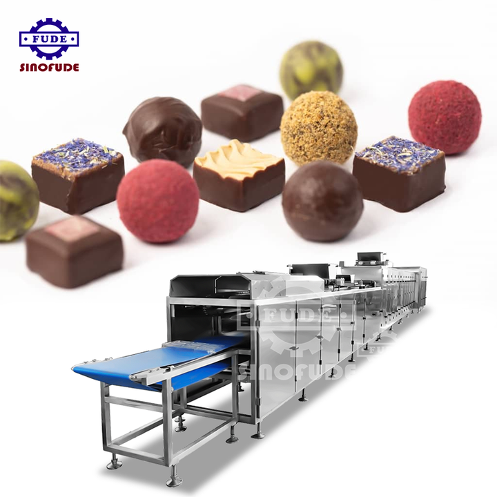 Nuts Chocolate Bar Depositing Production Line - High Efficiency