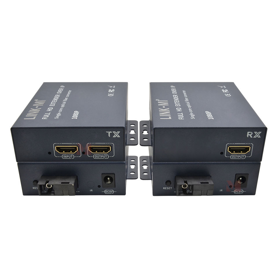 20KM 1080P HDMI SC Fiber Extender with Local Loop Out Support IR for ...