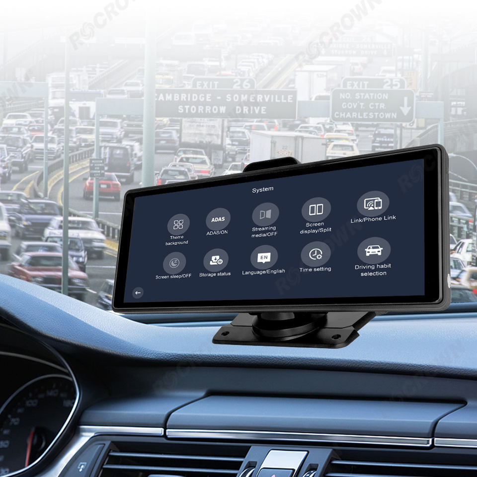 Portable Wireless Carplay Monitor HD IPS Universal Multimedia Car ...