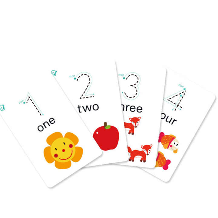 Montessori English Math Flash Cards - Handwritten Learning