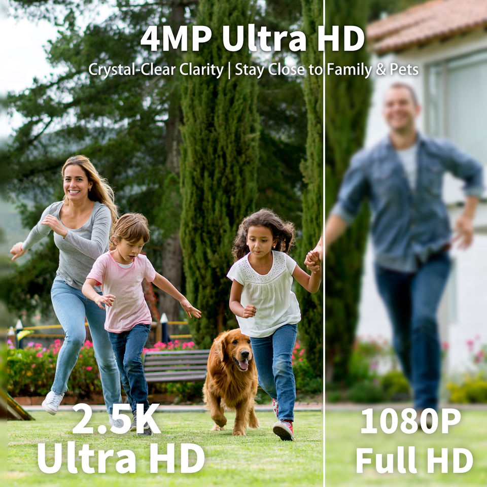 Eseecloud Smart 4MP Wi-Fi Mini Indoor Security Camera Wide Angle Night ...