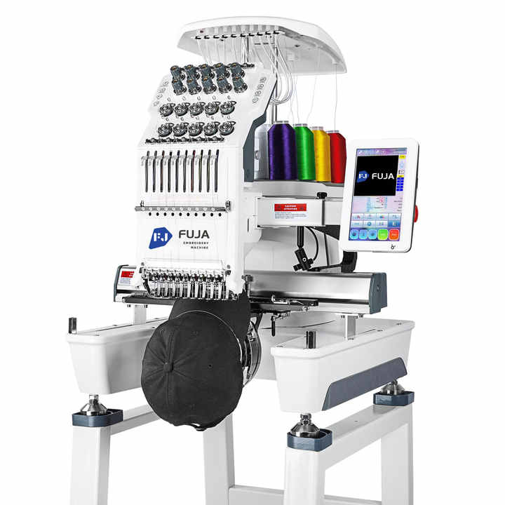 FUJA 10 Needles Single Head Embroidery Machine for Caps