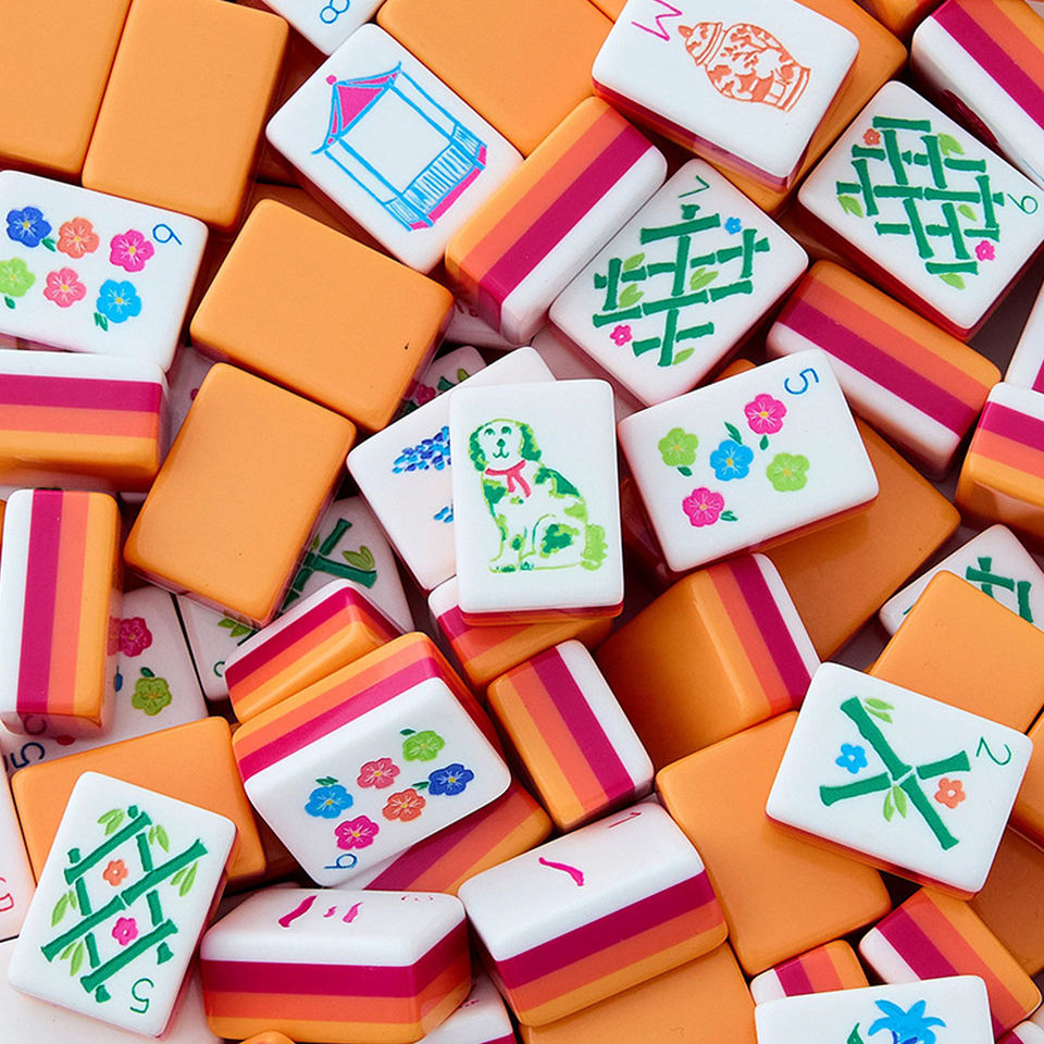 Christmas Mahjong Tiles Acrylic Mahjong Tiles Household Gift Set ...