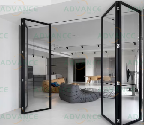 Aluminum Alloy Folding Double Glazed Tempered Glass Door Sales Villa ...