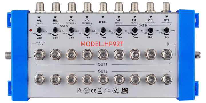 9 in 2 Way Satellite Amplifier - Professional Catv Solution
