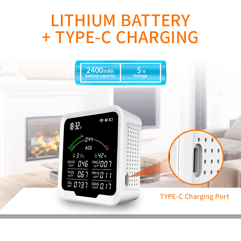 High Quality Gas Meter Temperature And Humidity Connect Tuya Pth-9bw Multifunctional Air Monitor ...