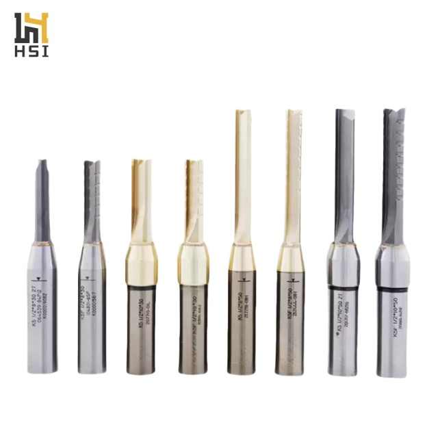 CNC Wood Cutting Tools TCT Straight 1/2 Shank 3 Flutes Non Coated with ...