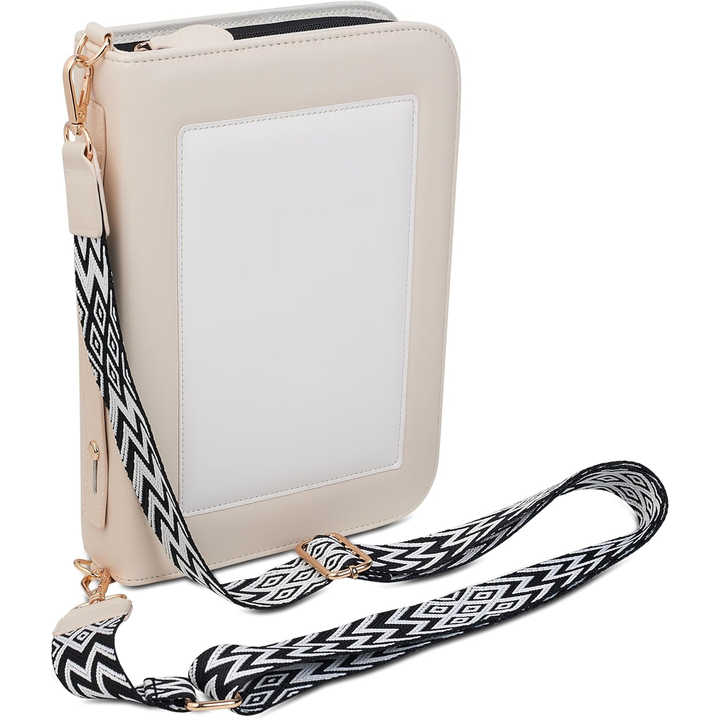 Large Bible Cover Case for Women Leather Bible Cases Shoulder Strap Zipper Closure Ideal for ...