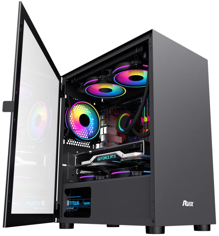 Hongyi OEM Logo M-ATX Cabinet - Gaming PC Case with RGB