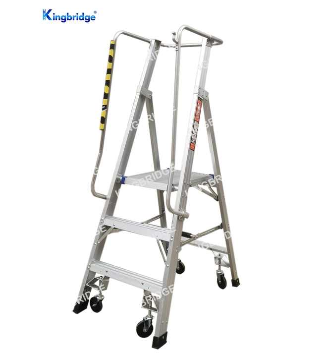 Aluminum Step Ladder with 4 Wheels - Multi Functional