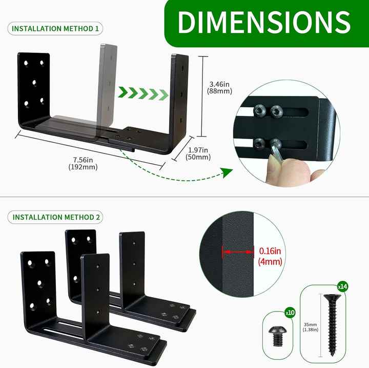 Adjustable Door Barricade Brackets Heavy Duty Carbon Steel Door ...