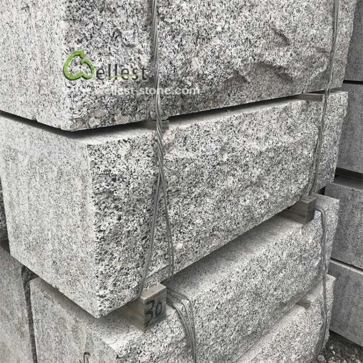 Light Grey Granite Retaining Wall Blocks for Exterior Use - Custom ...