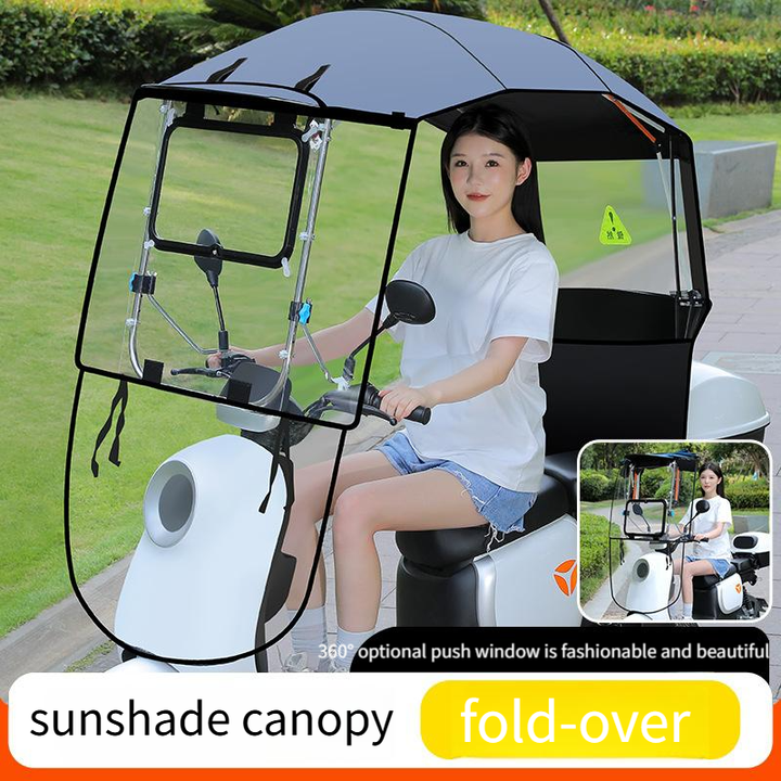 Electric Vehicle Canopy, Battery Motorcycle Windproof, Rainproof, Sun ...