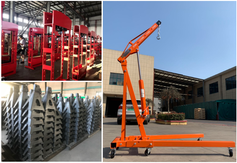 High performance folding hydraulic workshop crane 2 tons workshop crane ...