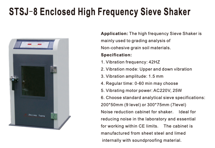 Enclosed High Frequency Sieve Shaker Geotechnical Tool for Soil ...