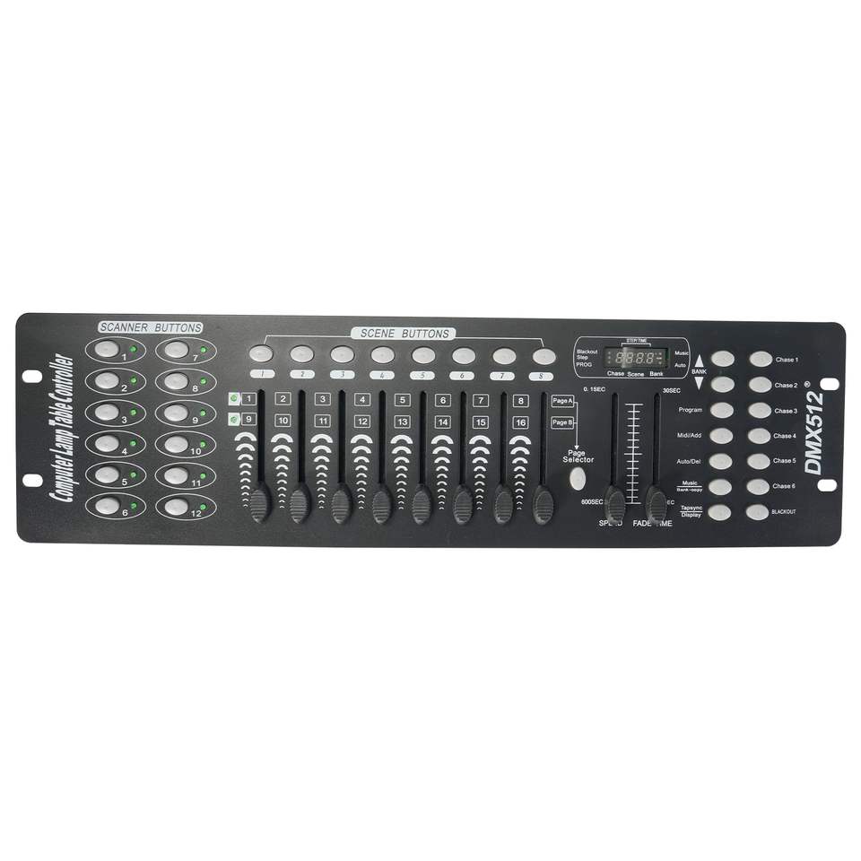 192 Channel DMX512 Portable Light Controller with 8-Channel Faders for ...