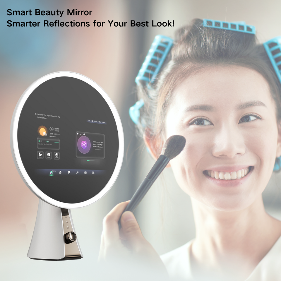 Smart Makeup Mirror with Lights - AI Skincare Beauty Tool
