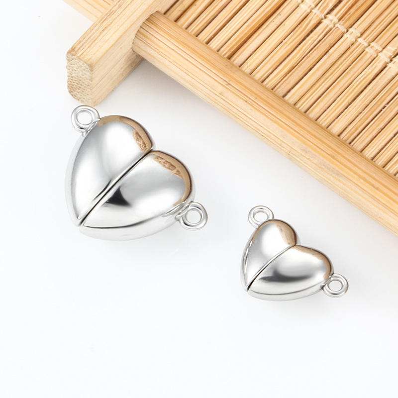 Stainless Steel Heart Magnet Charm - DIY Jewelry Making