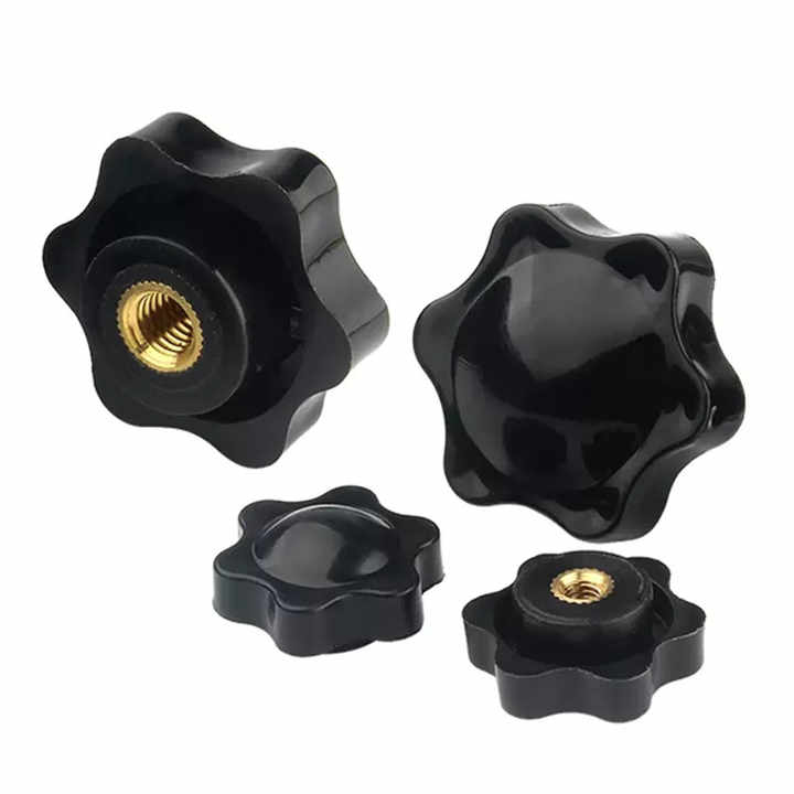 M5 M6 M8 M10 Black Plastic Pentagram Head Star Thumb Nuts