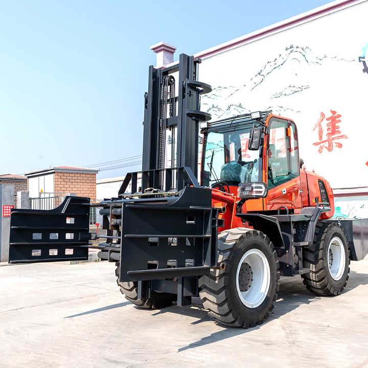 4wd rough terrain diesel forklift 3.5ton high quality off road diesel forklift all terrain ...