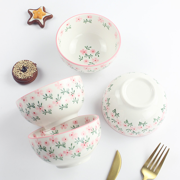 Pink Ceramic Dinner Set - Perfect for Home & Restaurants