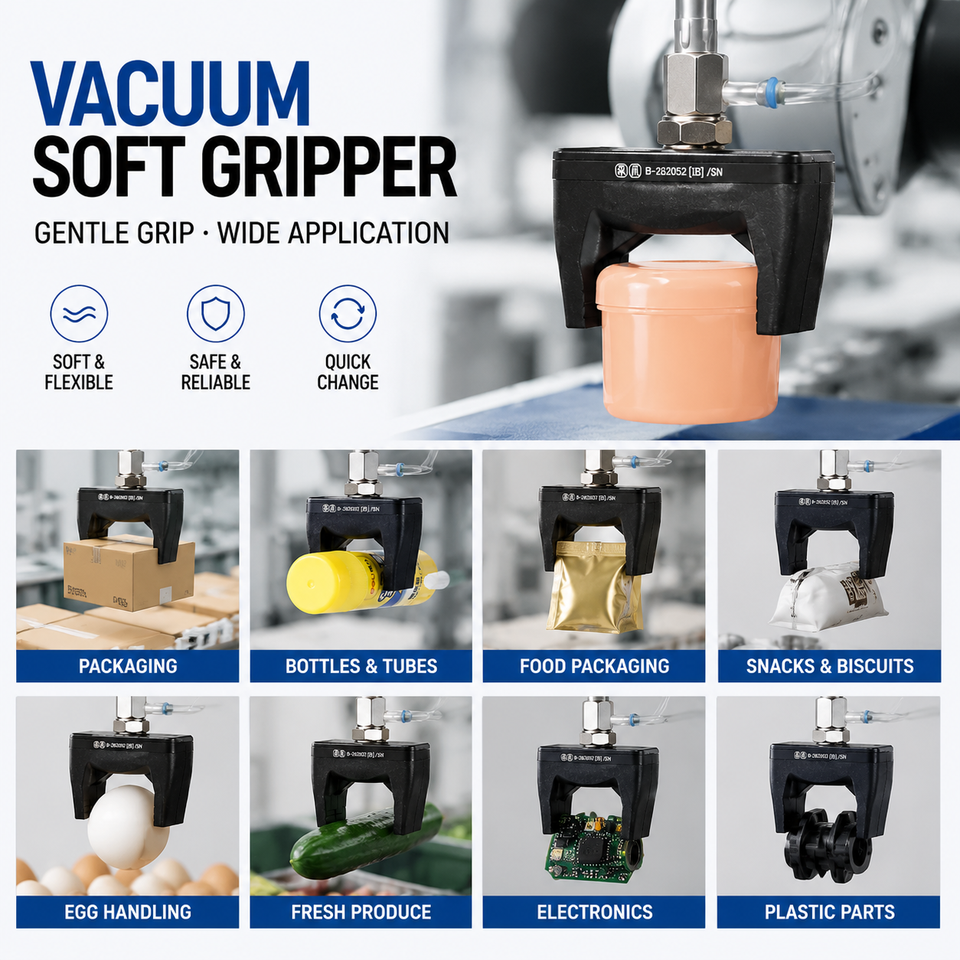 Wenjin Adaptive Pneumatic Two-Finger Soft Robotic Gripper Flexible EOAT ...