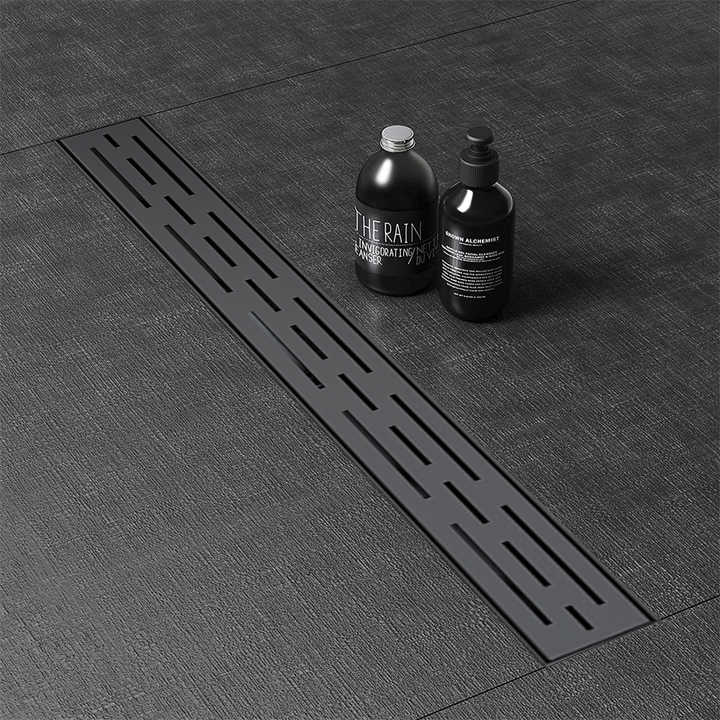CE Rectangle SUS304 SS316 Matt Black Floor Drain Long Channel Drain ...