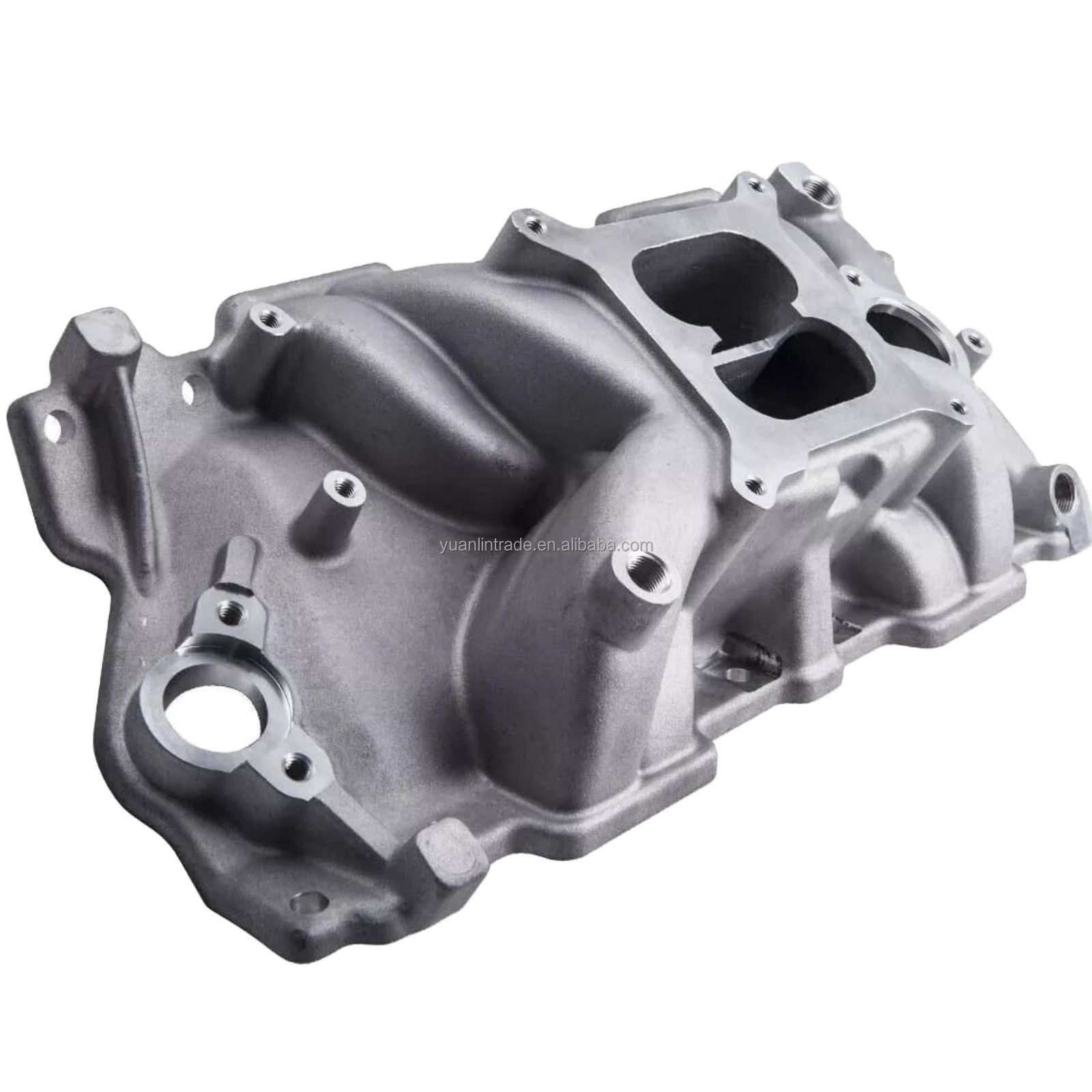 Sbc Intake SBC Small Block Chevy 350 400 Intake Manifold Dual Plane Bla ...