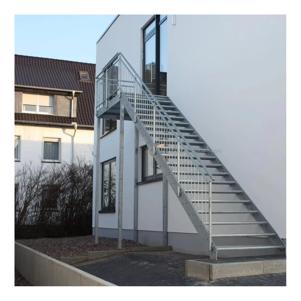 Durable Steel Exterior Fire Escape Stairs - Safe & Sustainable
