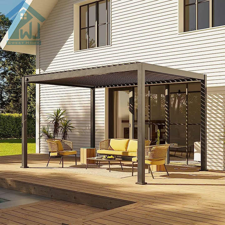 Arches Arbours Pergolas Bridge Pergola Canopy Aluminium Automatic Roof ...
