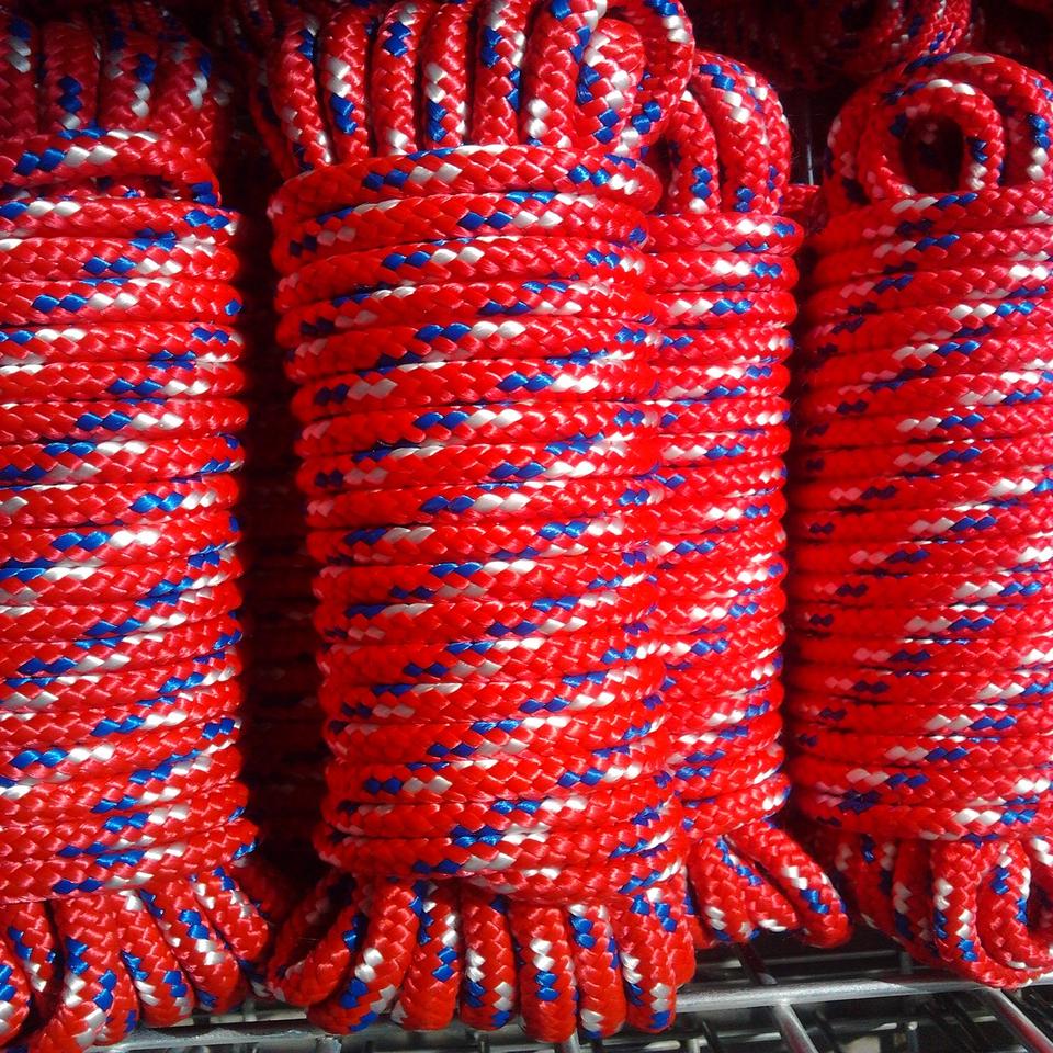 72' x 1/4" Polypropylene Rope Sollid Braided Poly Rope Rope - for flag ...