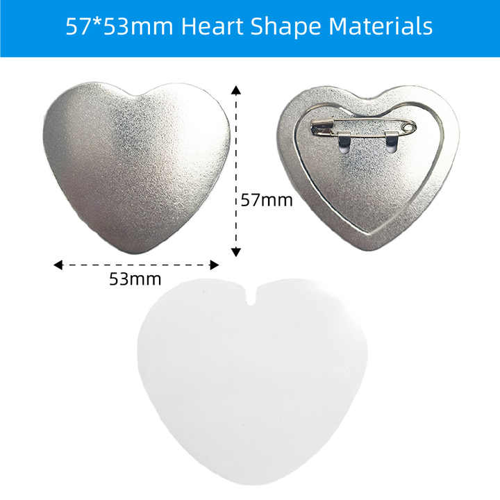 Heart Shape Button Making Material - 18kg, 6 Color Print