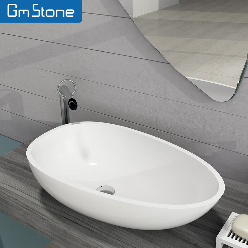 Modern Design Solid Surface Hand Wash Basin Sink for Hotel's Bathroom ...