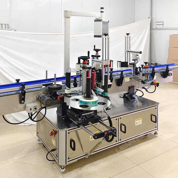 Customized Automatic Labeling Machine Dual-Head Positioning Alcoholic Beverages Round Bottle ...