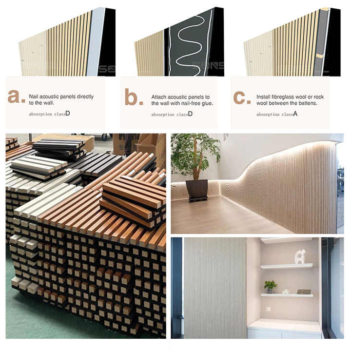 Diffusion Wood Wall Slat Ceiling SoundProof Wall Wooden Veneer Acoustic ...