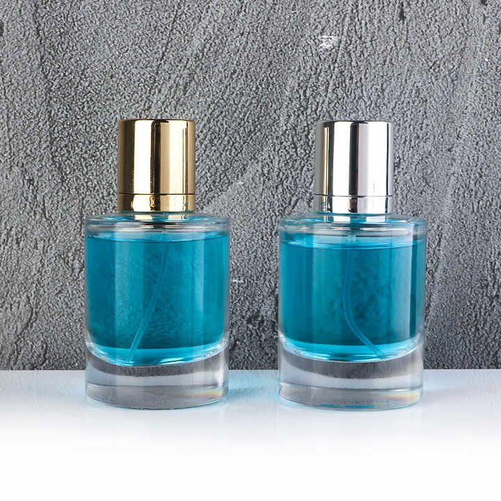 Luxury Cylinder Shape Parfum Bottle thick Glass Bottom 15mm Crimp Neck ...
