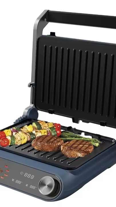 Anbolife Digital Grill 4 Slice Contact Grill Sandwich Press 180 Degree Open Smokeless WASHABLE ...