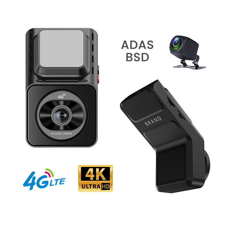 4K 4G Dual Lens Dashcam with Wifi Gps ADAS Function Fit Cmsv6 Support ...