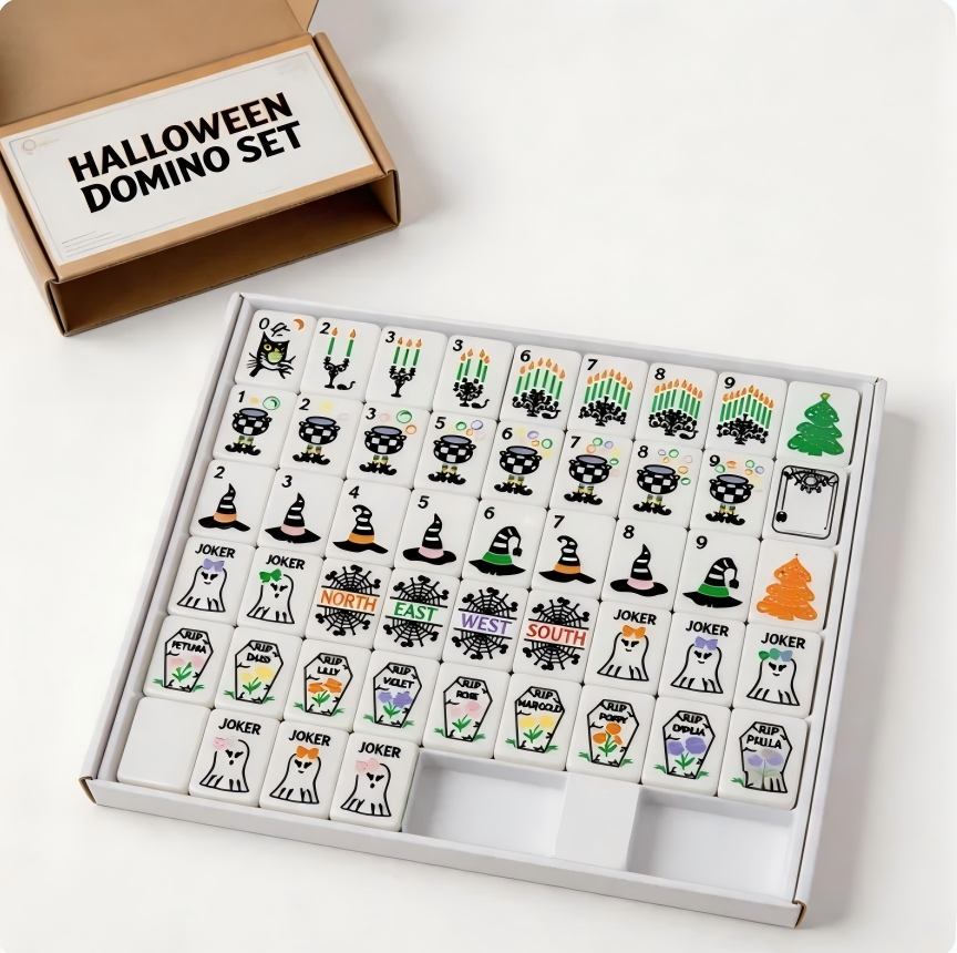 American Mahjong Tiles, Luxury Halloween-themed Double-layer Acrylic ...