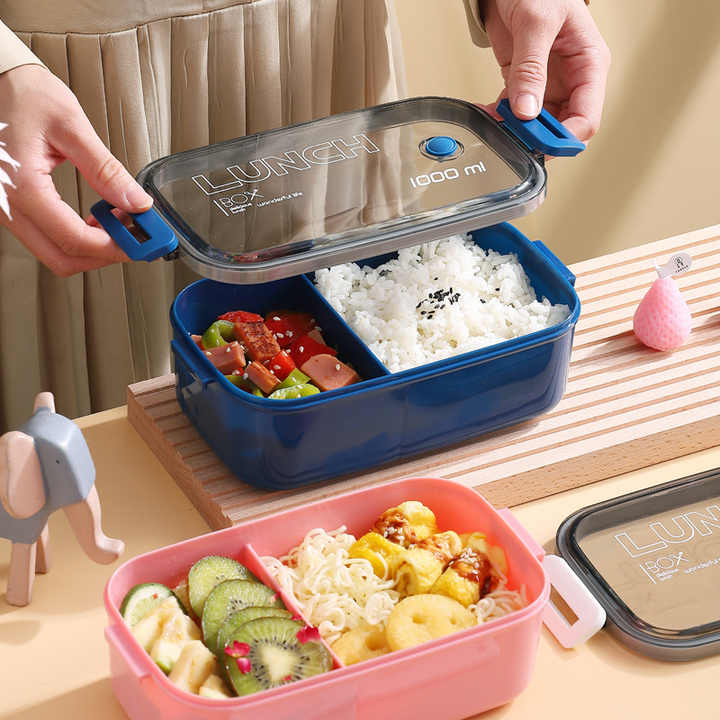 Bento Premium Lunch Box 2 Compartment Snack Seal Containers Food ...