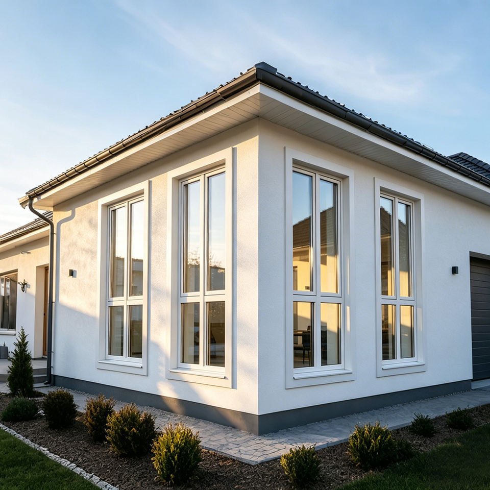 Modern Plastic UPVC Horizontal Opening Exterior Casement Windows High ...